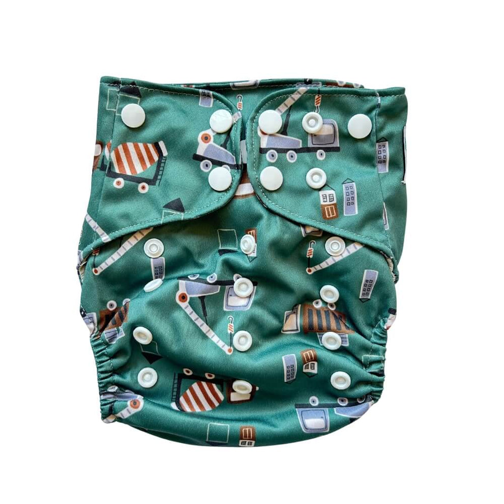 Under Construction Pocket Reusable Nappy - Kid Got Style Nappies